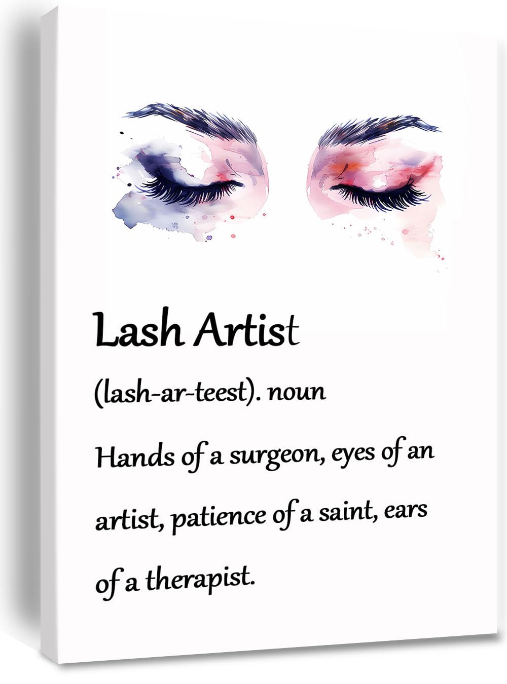 Amazon.com: Lash Artist Definition Poster,Salon Eyelashes Canvas Lash ...