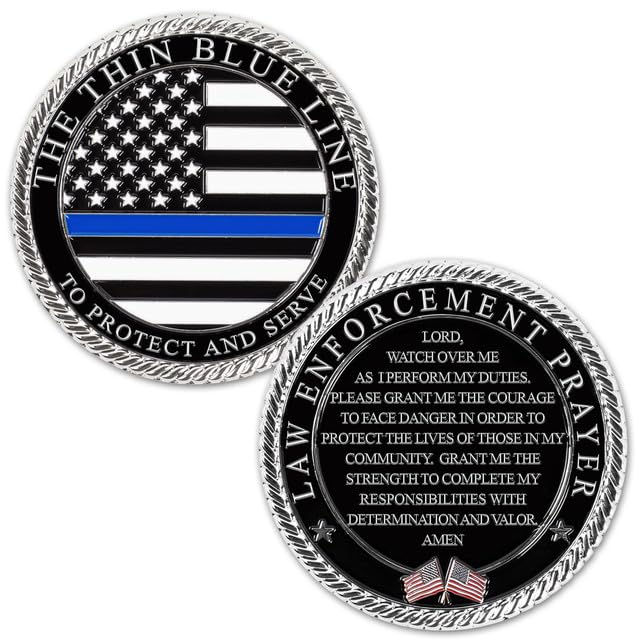 Amazon.com: Police First Responder Prayer Coin – A Symbol of Courage ...