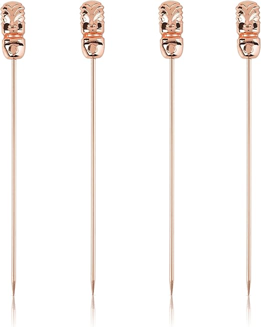 Amazon.com | Viski Copper Tiki Cocktail Picks - Heavy Duty Toothpicks ...
