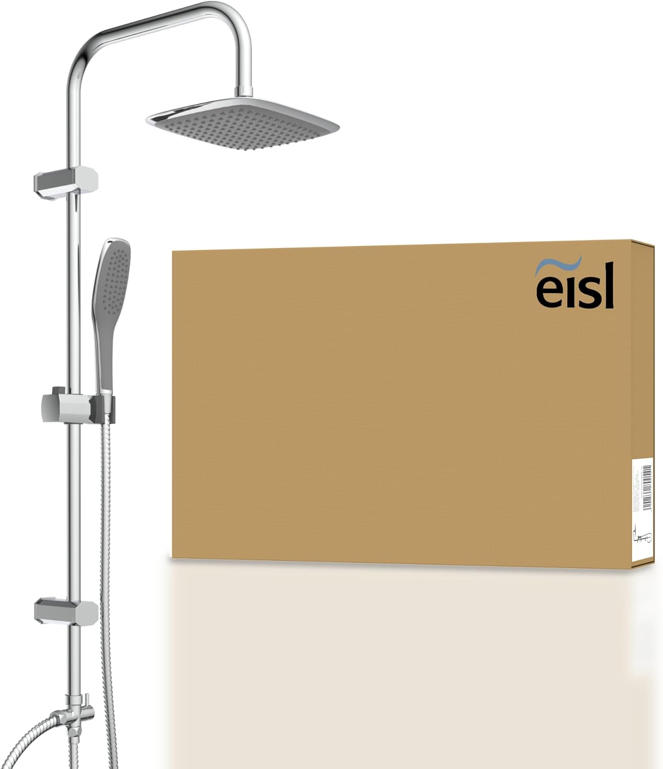 EISL Duschset EASY FRESH, Duschsystem ohne Armatur 2 in 1 mit großer ...