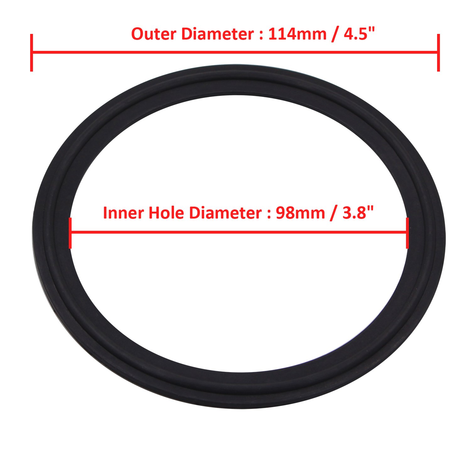 Snapklik.com : DERNORD 4 Inch FKM Rubber Gasket Tri-clamp O-Ring Fits ...