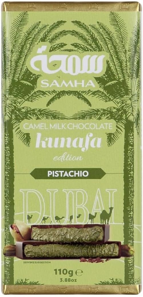 Dubai Chocolate Kunafa Pistachio Camel Milk Chocolate by Samha, Made in U.A.E. | Gifting Present ...
