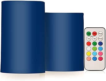 Amazon.com: JUZIHAI Navy Blue Flameless Candles with Remote and Timer ...