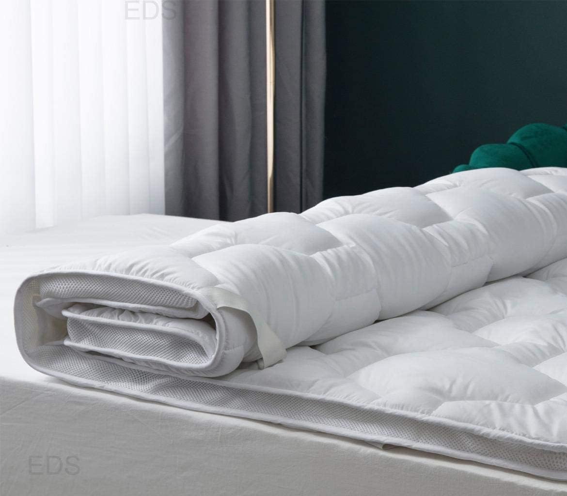Air Flow Mattress Topper 5cm Thick Extra Filled Cosy Super Soft Anti ...