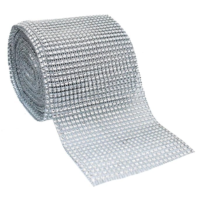 12CM Rhinestone Ribbon Trim Lace Border for Embroidery, Craft and DIY ...