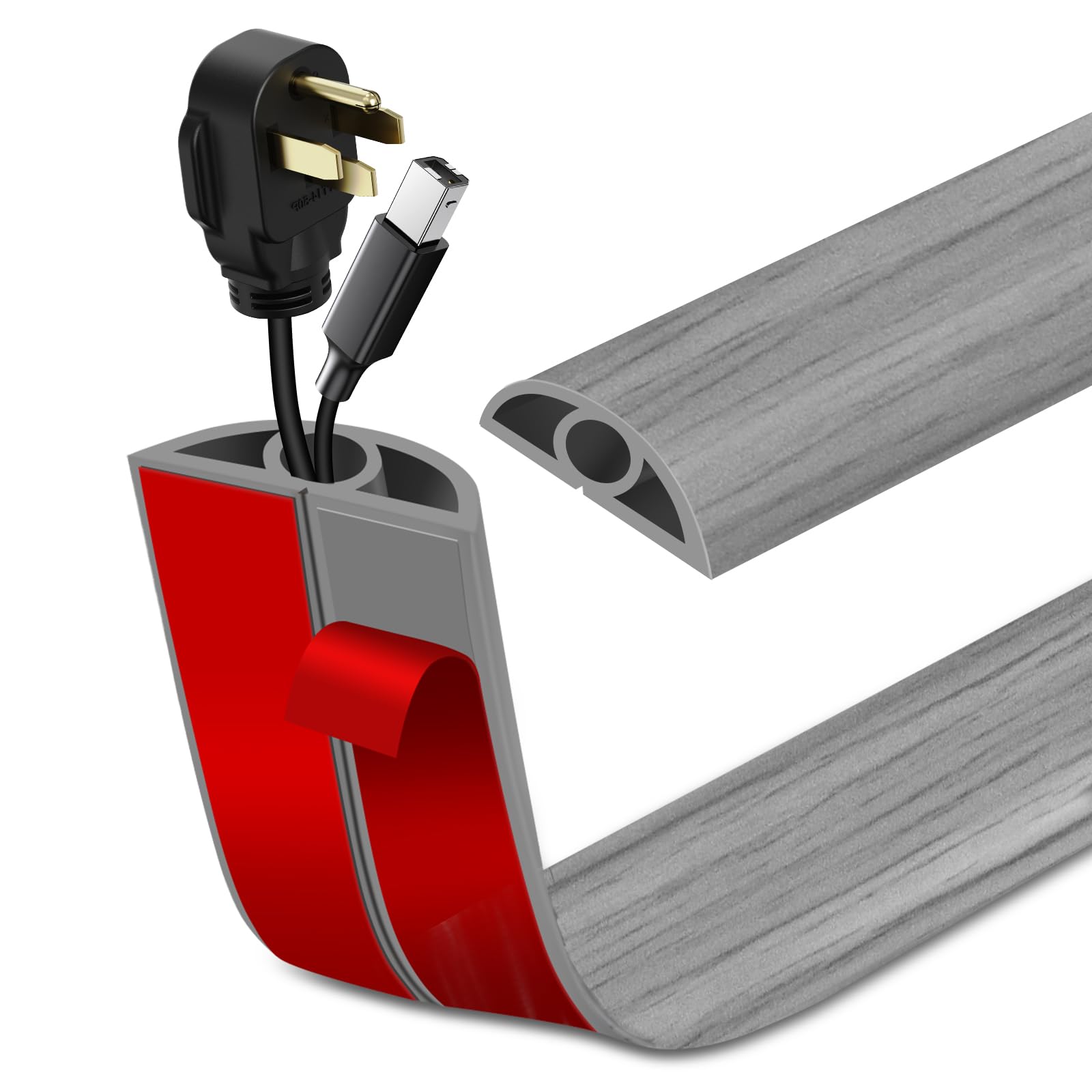 Amazon.com: Floor Cord Cover Self Adhesive Cord Hider Floor Extension ...