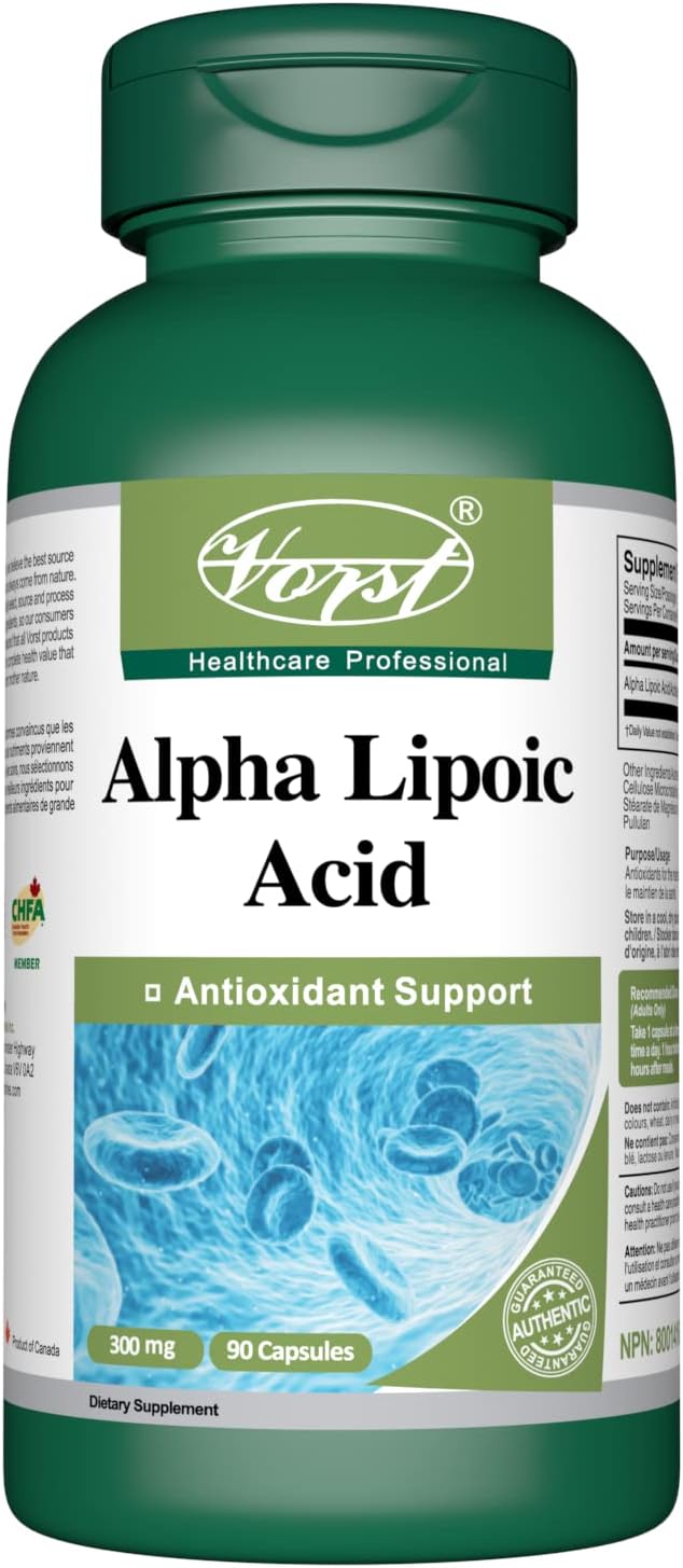 VORST Alpha Lipoic Acid (ALA) 300mg 90 Capsules | Powerful Antioxidant ...