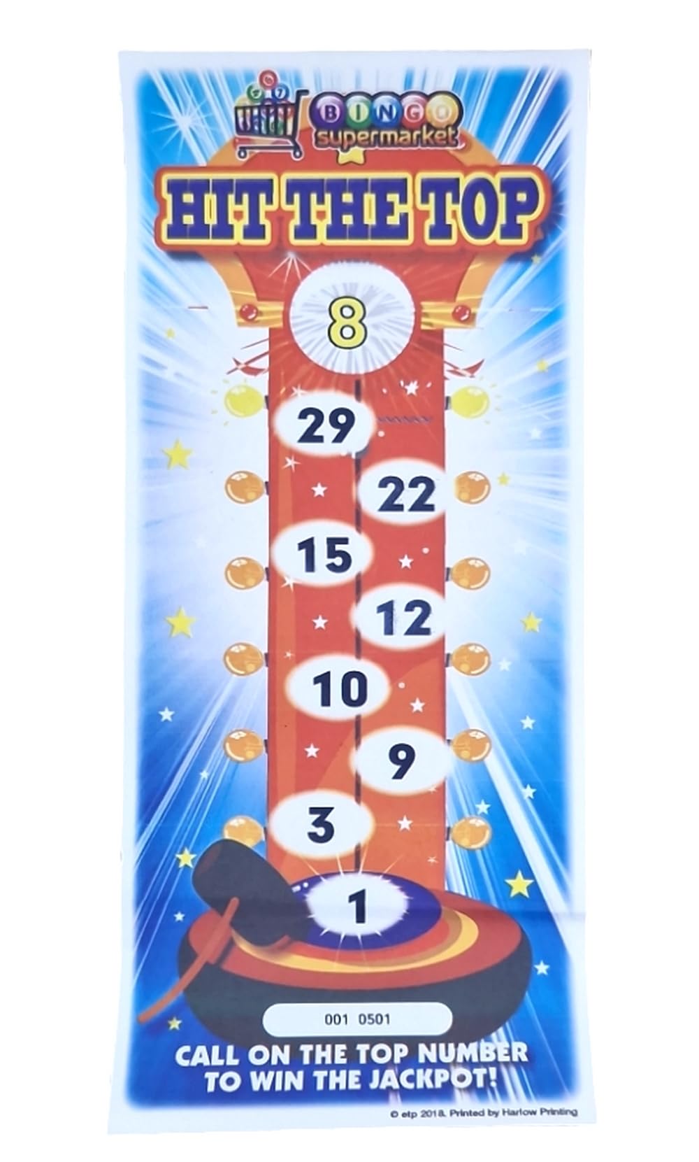Hit The Top Bingo Tickets 1-30 Number : Amazon.co.uk: Toys & Games