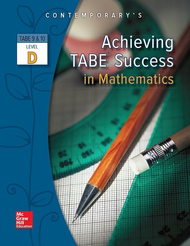 Amazon.com: Achieving TABE Success In Mathematics, Level D Workbook ...