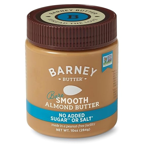 Amazon.com: Barney Butter Almond Butter, Bare Smooth, 10 Ounce Jar, No ...