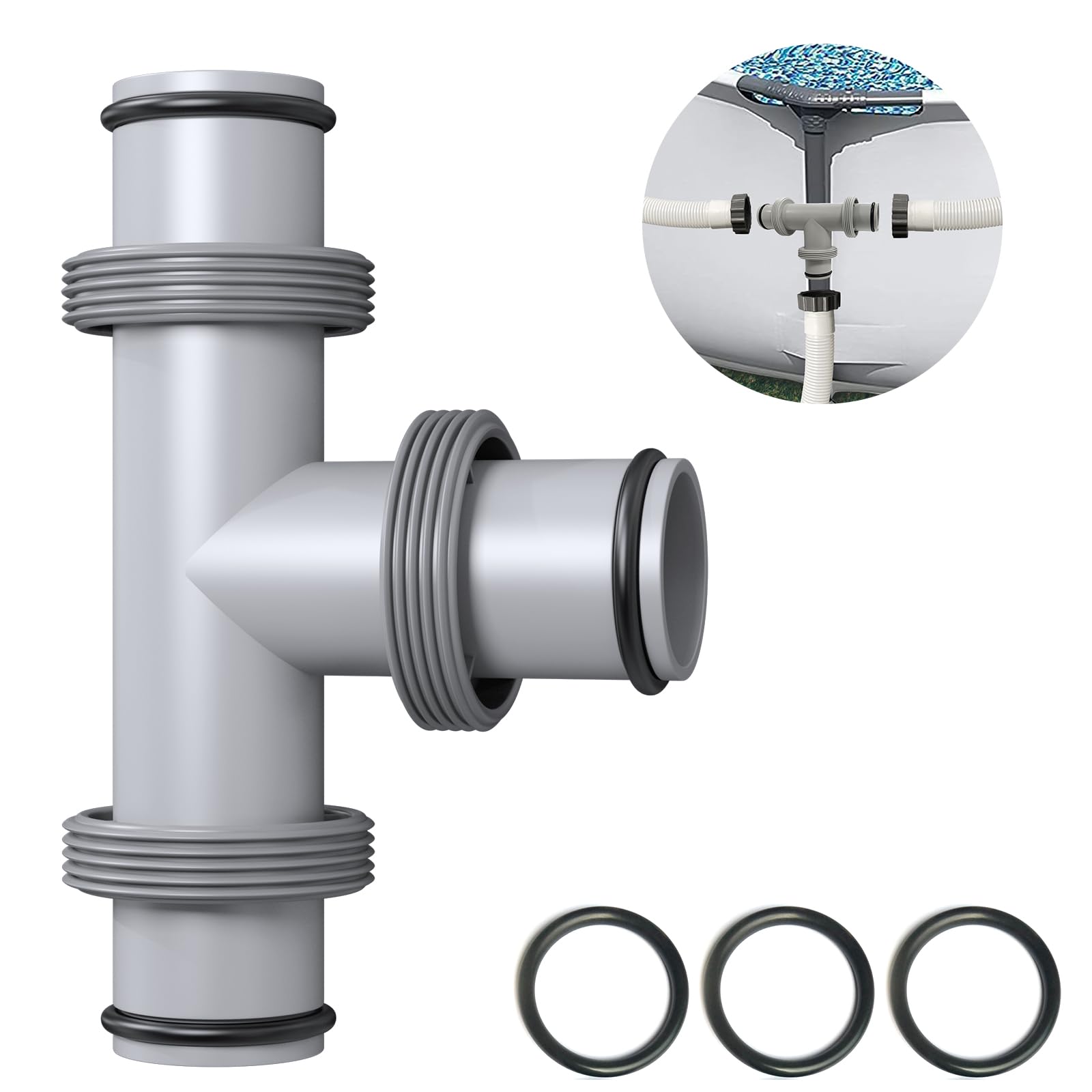 Amazon.com : Nomanak Filter Pump Hose Connector - 1.5" to 1.5" T Joint ...