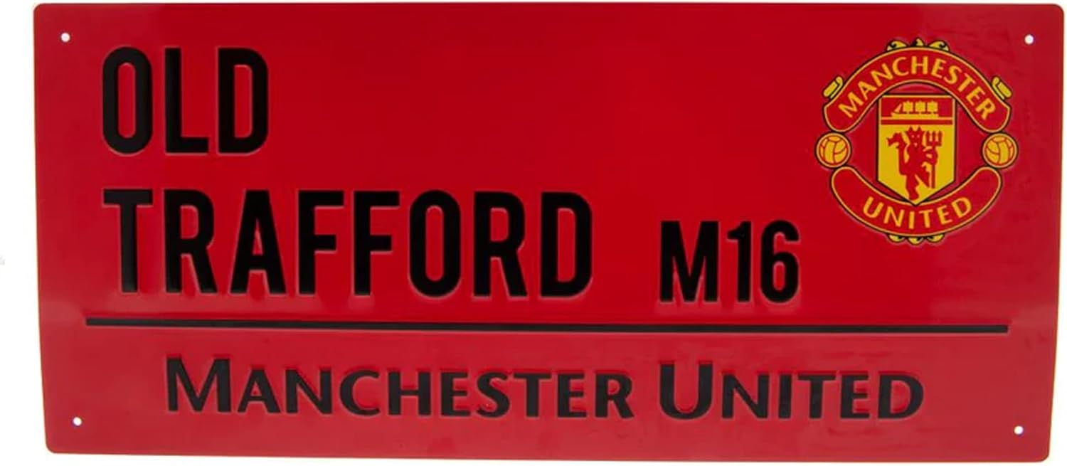 Amazon.com: Club Licensed Man Utd Colour Street Sign - Red/Black - 40cm ...