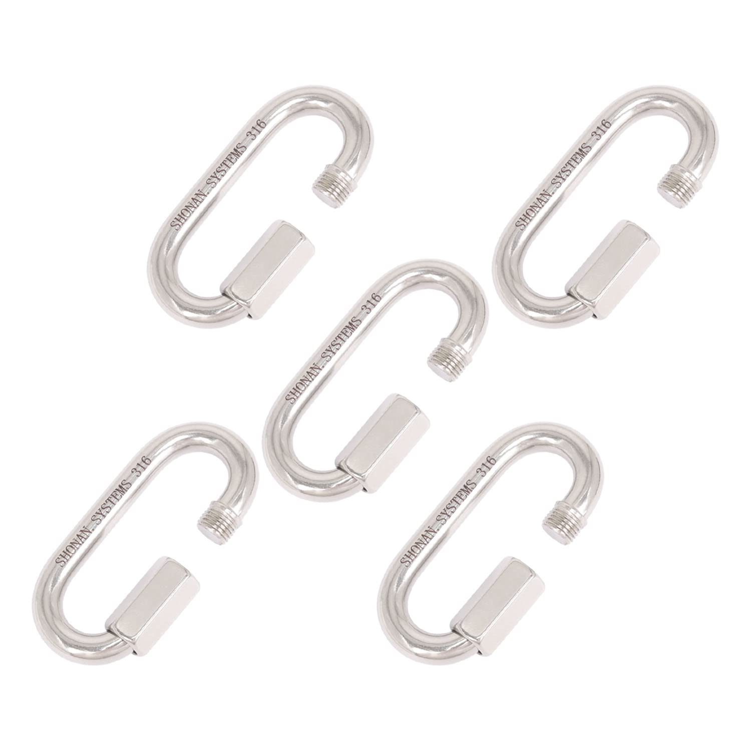 Snapklik.com : SHONAN 2.3 Inch Chain Quick Links, 5 Pcs Marine Grade ...