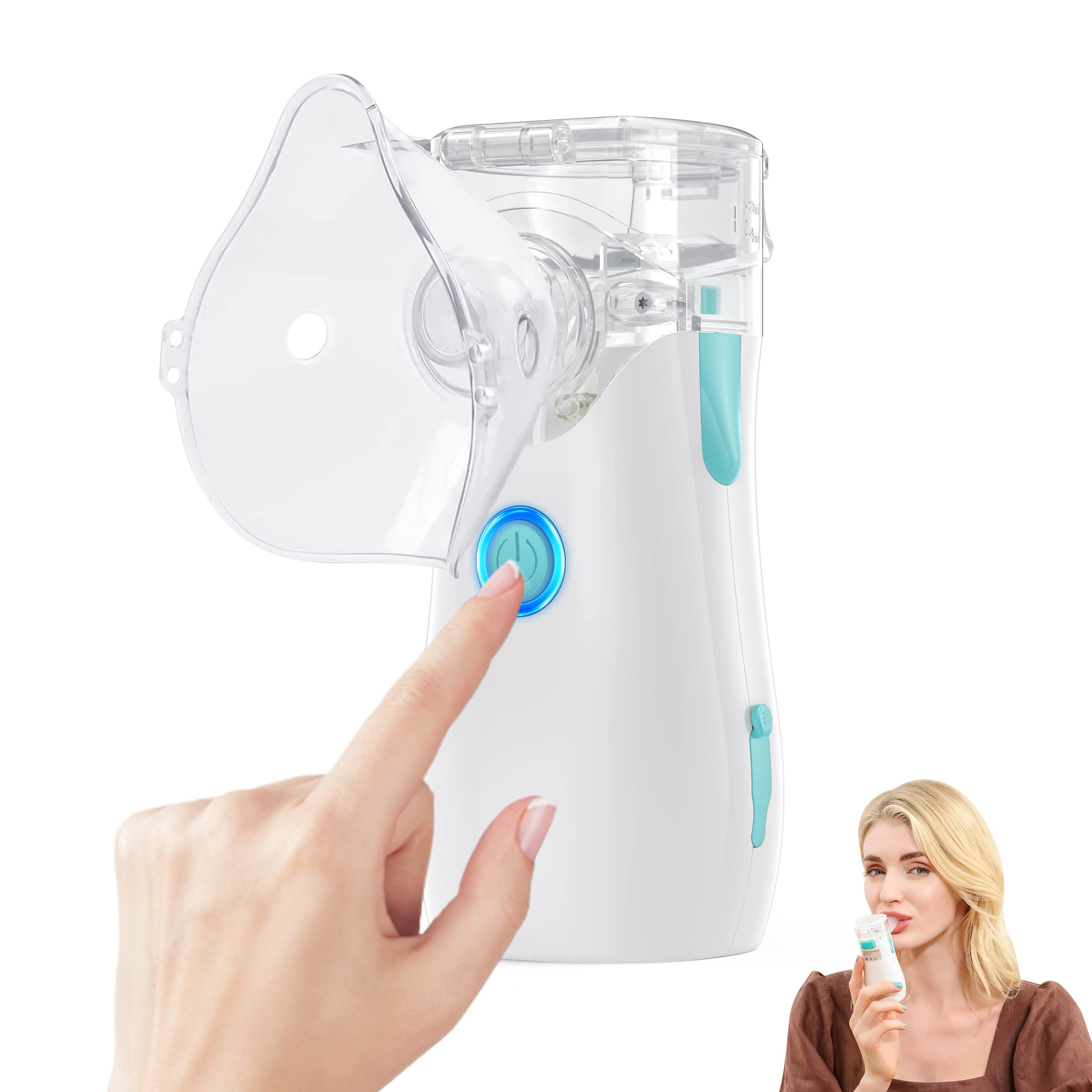Buy AKSOVIA Mini Portable Nebulizer Machine for Adults and Kids -Mist ...