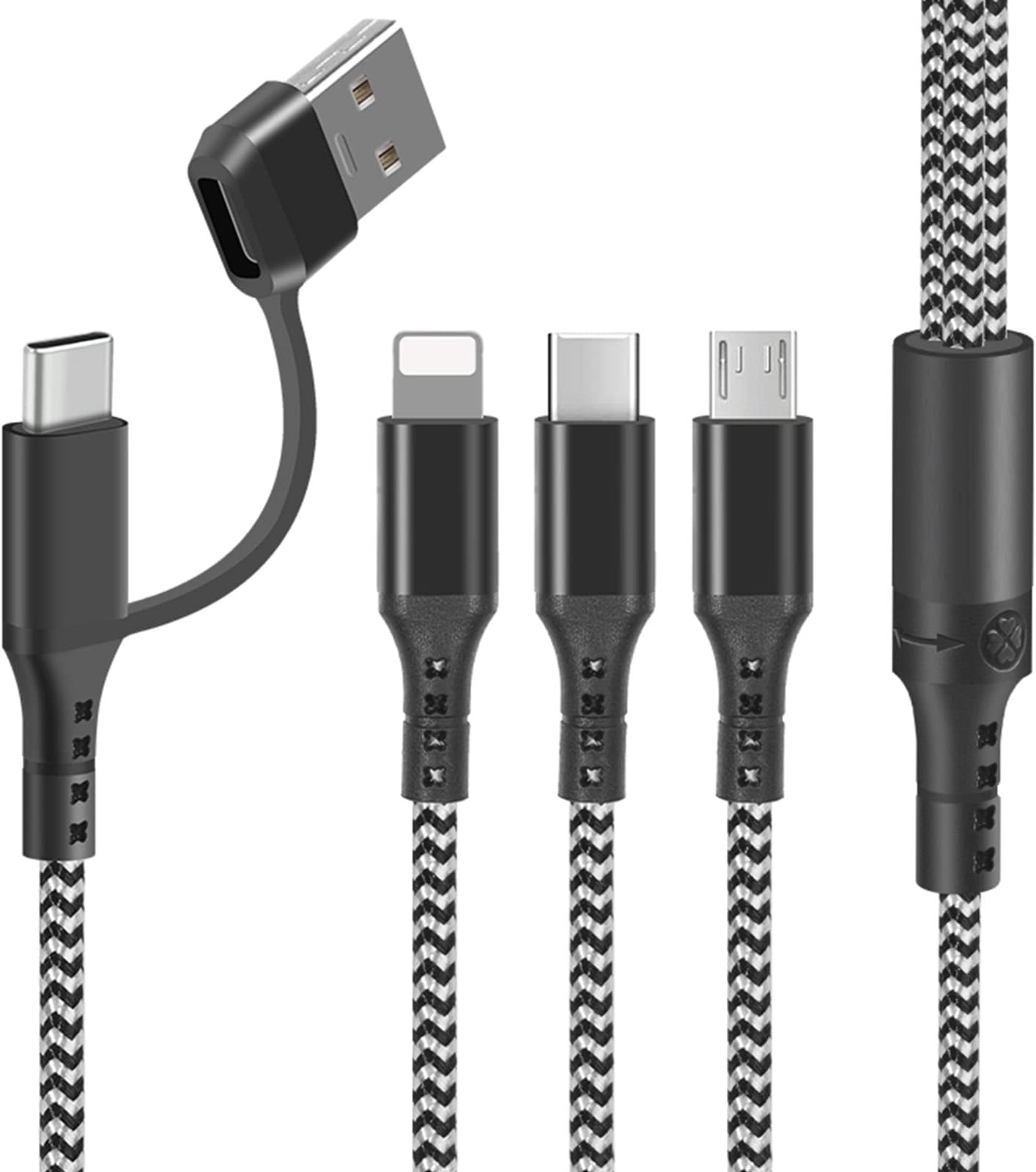 Multi Charging Cable, 5 in 1 USB A/USB C Multi Charger Cable Nylon ...