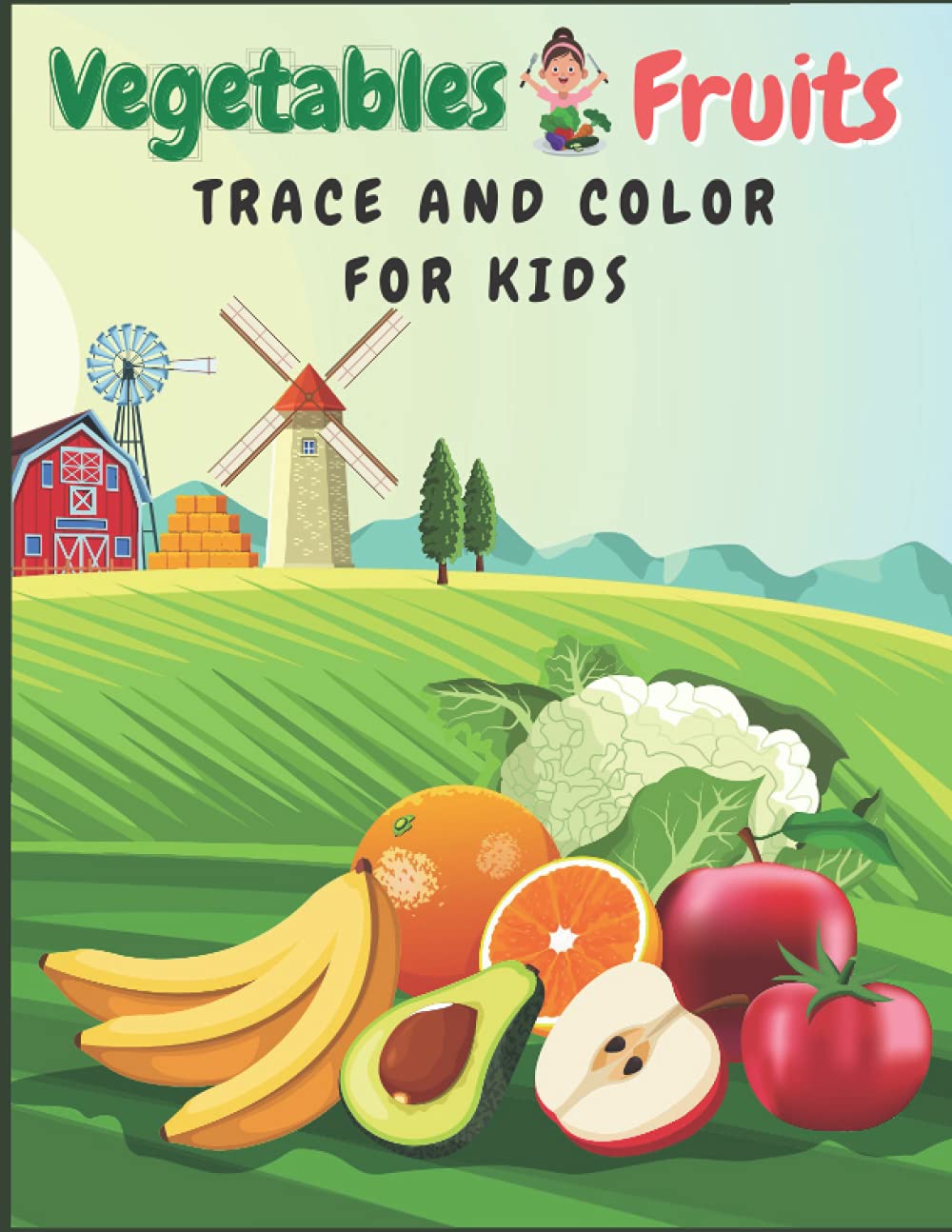 Trace And Color Vegetables And Fruits For Kids Write Names | Desertcart ...