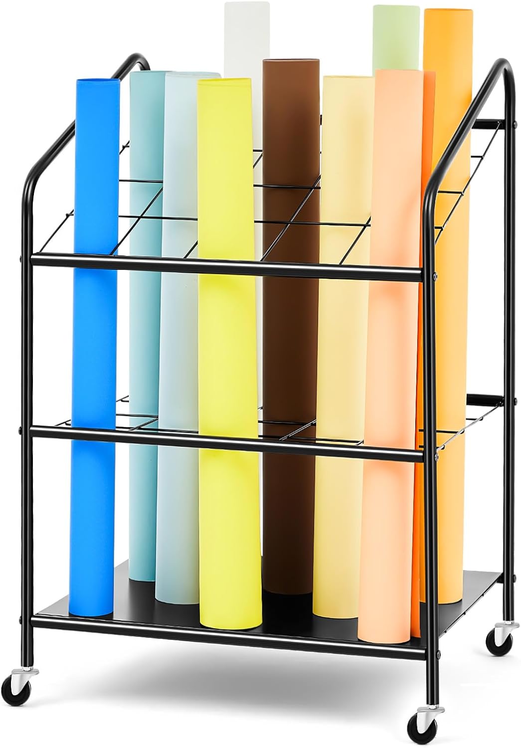 Amazon.com : WILLBOND 20 Slots Blueprint Storage Rack Wire Roll File ...