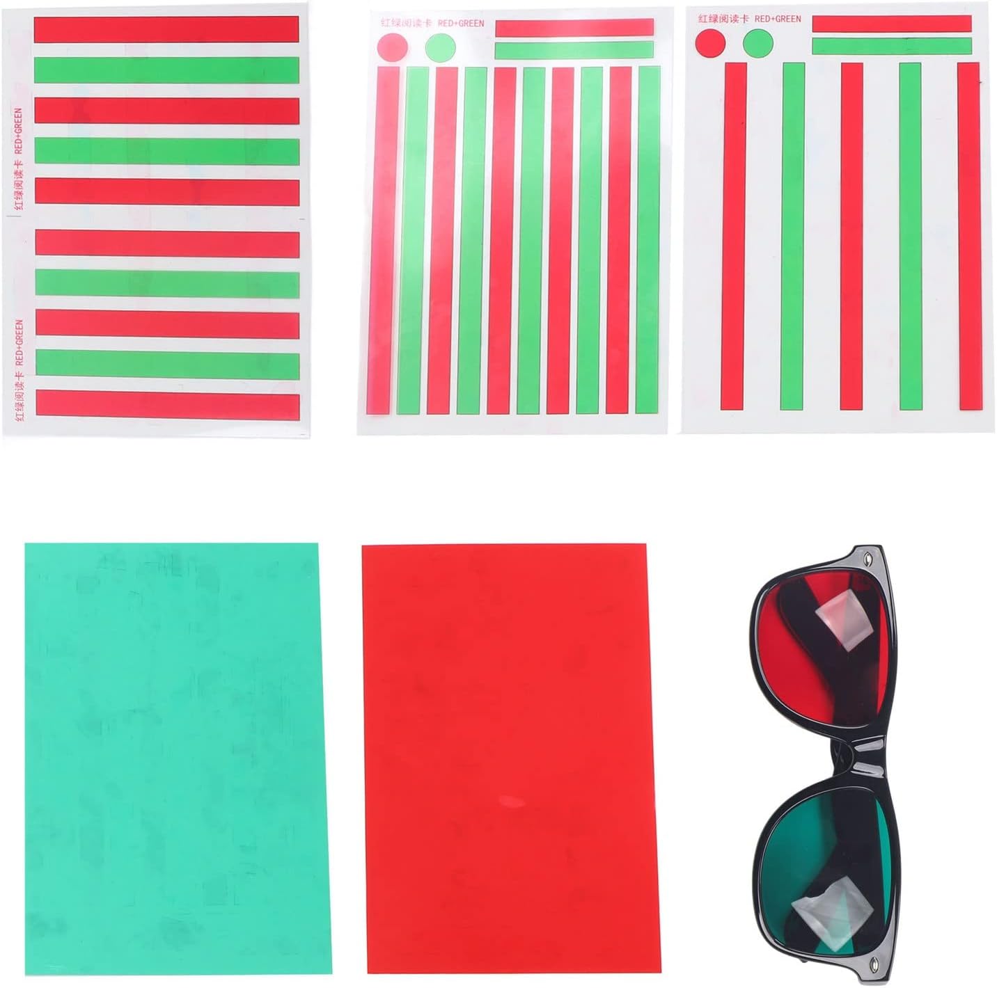 Amazon.com: Red Green Vision Correction Cards,ANGGREK Myopia Strabismus ...