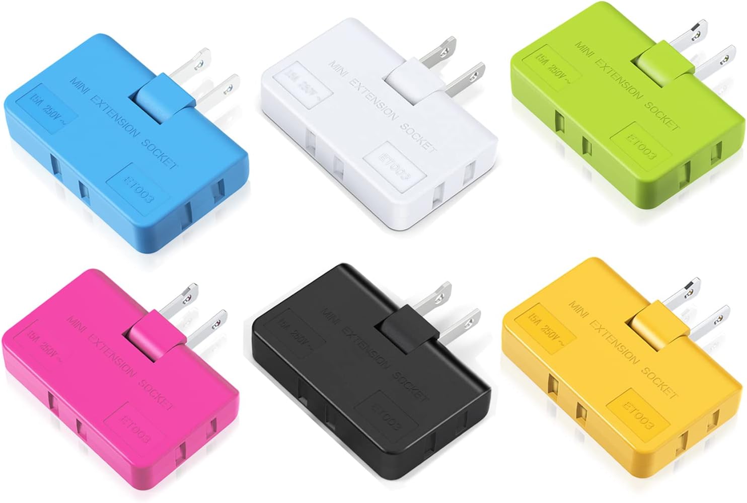 Amazon.com: Rotatable Socket Converter – 3-Way Foldable Swivel Outlet ...