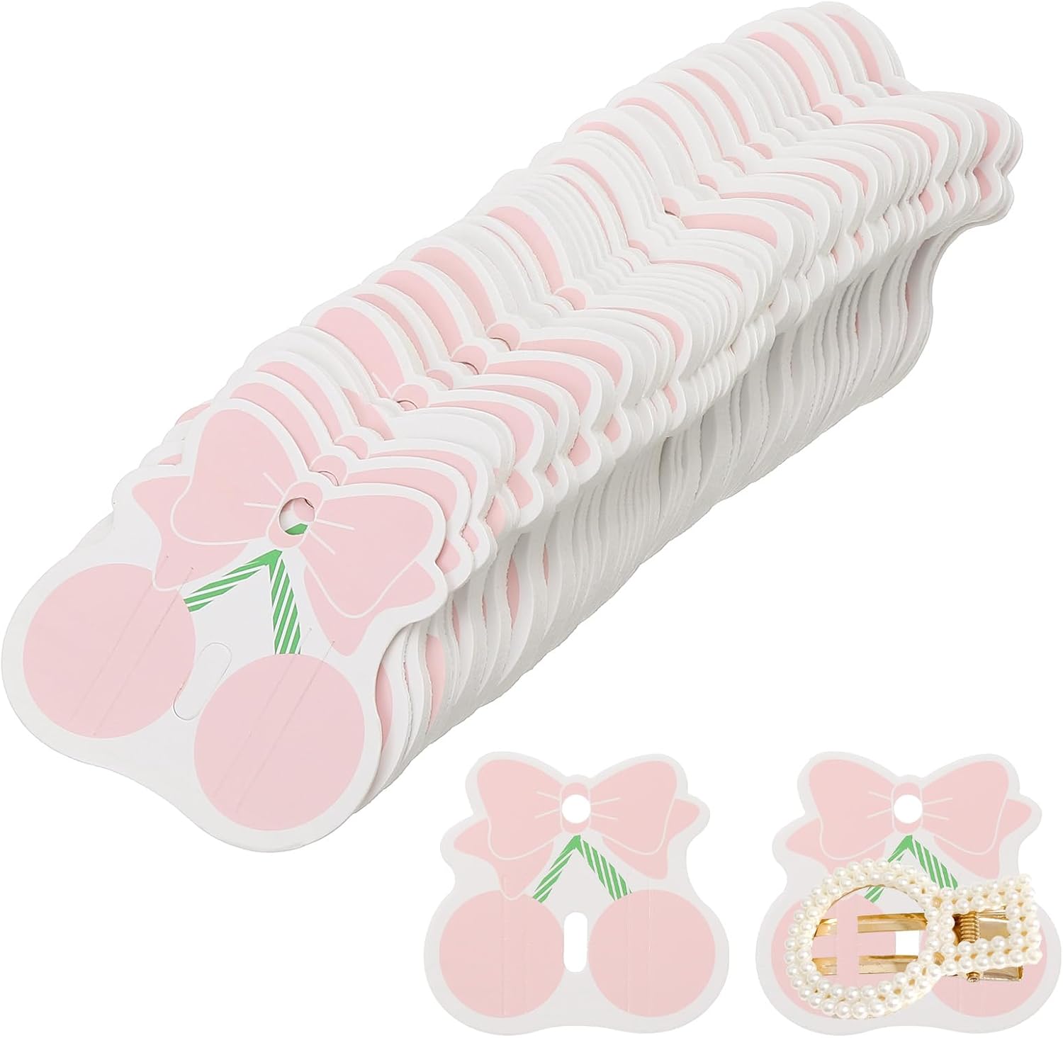 Amazon.com: PATIKIL Hair Clip Display Cards, 200 Pcs Cardstock Cherry ...
