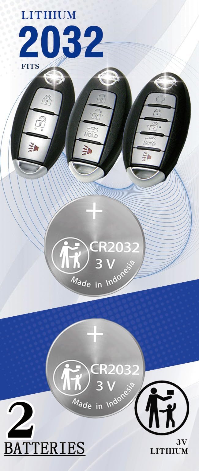 Amazon.com: Key Fob Replacement Battery for Nissan 370Z Altima Armada ...