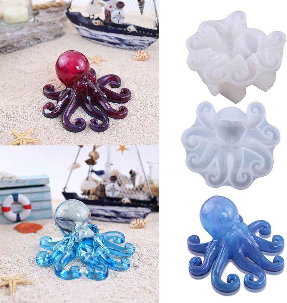 Amazon.com: Large Octopus Resin Molds, Silicone Ornament Mold for Epoxy ...