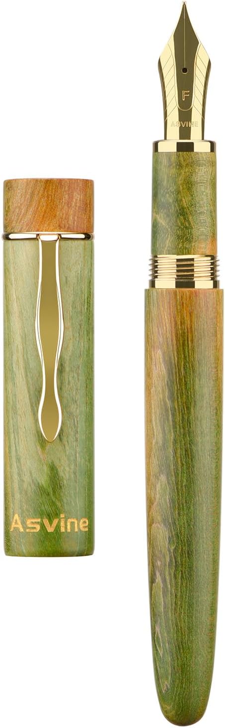 Amazon.com : Asvine C2000 Stabilized Wood Fountain Pen #8 Stub 1.1mm ...