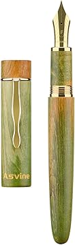 Amazon.com : Asvine C2000 Stabilized Wood Fountain Pen #8 Medium Nib ...