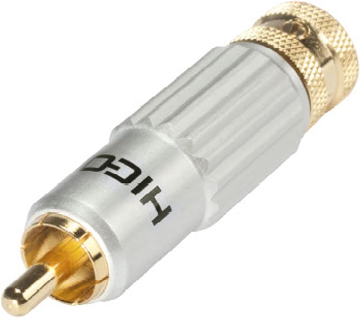 HiCon HI-CM13 Locking Phono RCA Connector. Black Plug : Amazon.co.uk ...