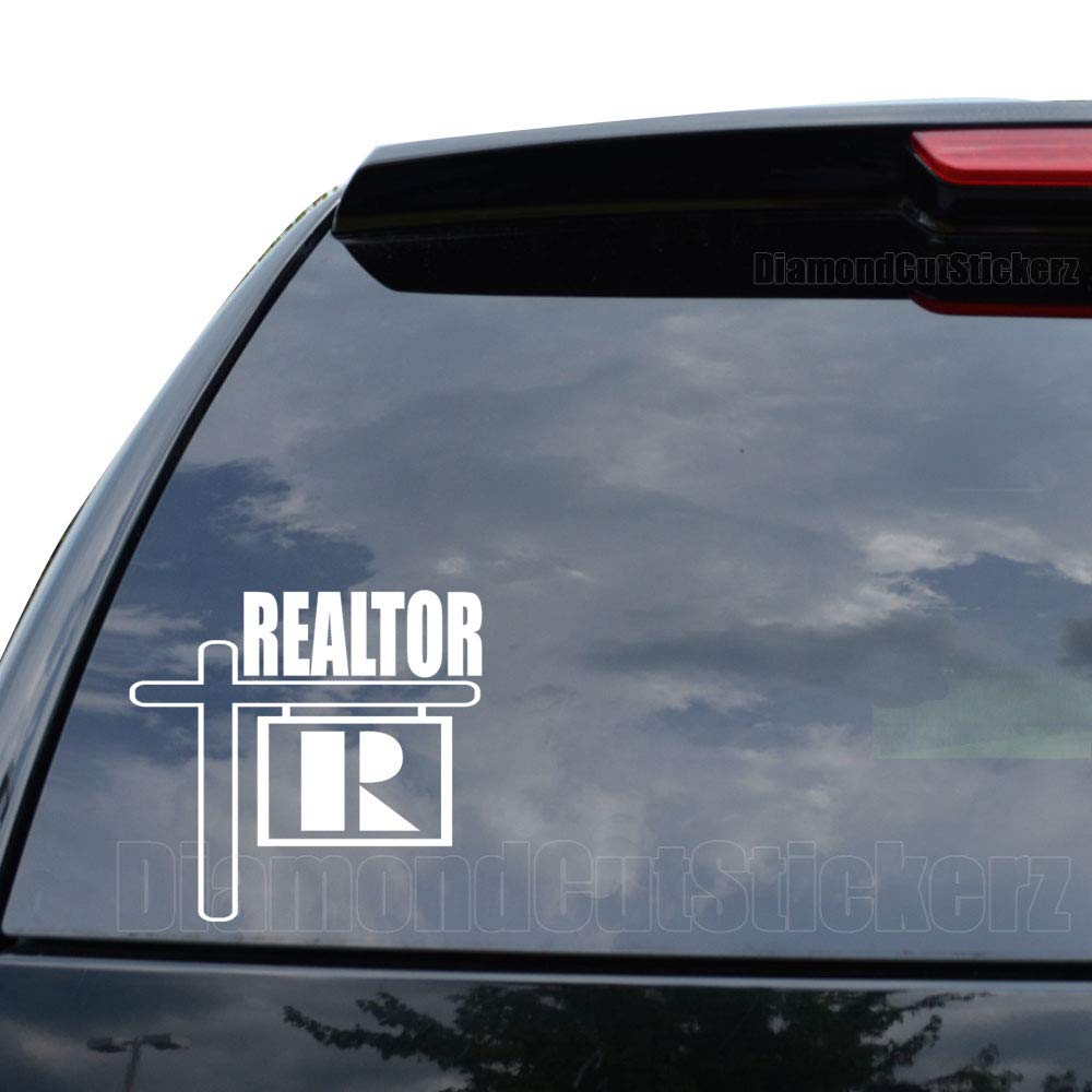 Amazon.com: DiamondCutStickerz Realtor Real Estate Decal Sticker Car ...