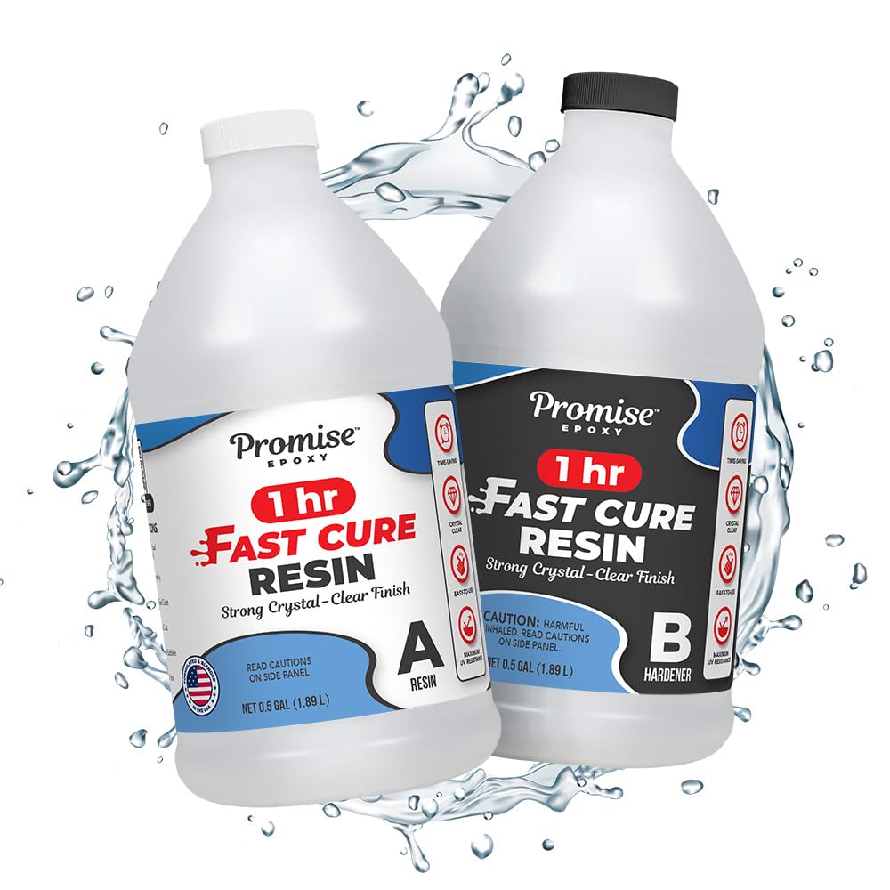Amazon.com: Promise Epoxy Fast Cure Resin 1 Gallon - Crystal Clear UV ...