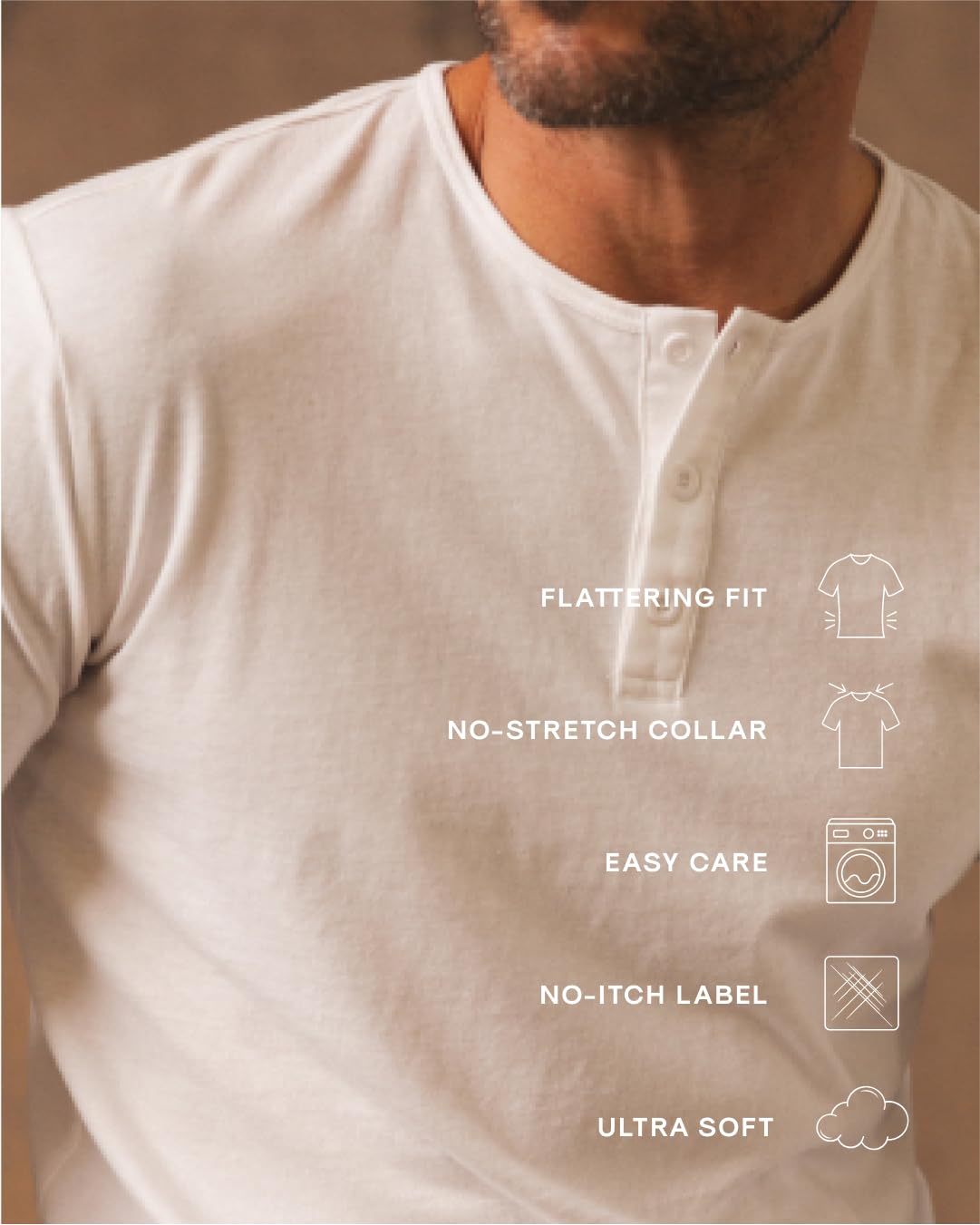 Snapklik.com : Long Sleeve Henley Shirt For Men Premium Fitted Mens ...