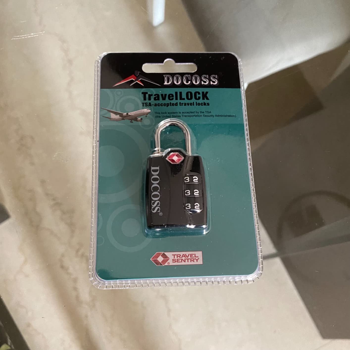 Docoss Metal TSA 3 Digit Number Lock for Bag, Luggage, Travel (Black ...