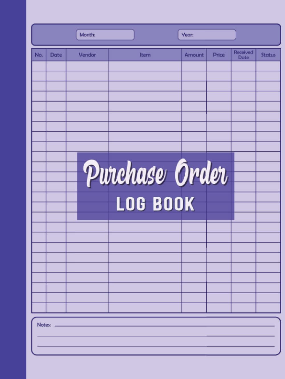 Amazon.com: Purchase Order Log Book: Purchase Order Book for Small ...