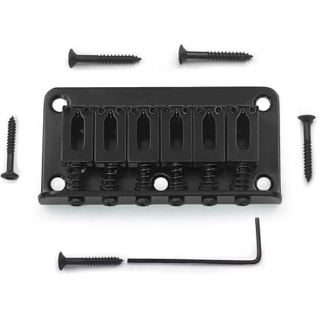 Amazon.com: Musiclily 52.5mm Fixed Hardtail Bridge for 6 String Fender ...
