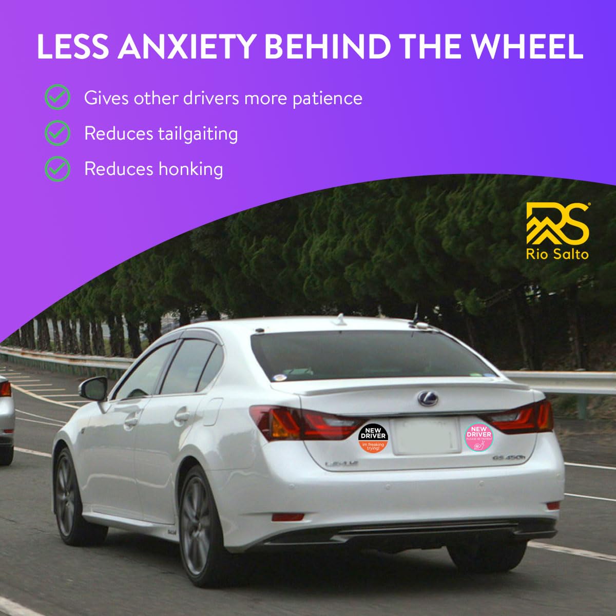 Snapklik.com : Rio Salto 4-Pack 6 Round New Driver Car Sticker Please ...