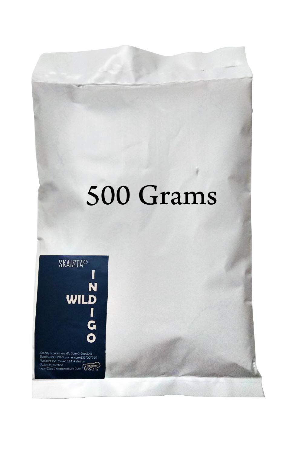 Buy Skaista 500 Gms Organic Indigo Powder For Hair Color Black Natural ...