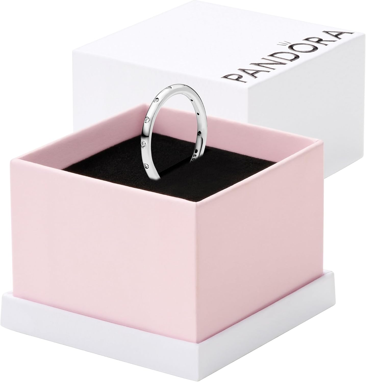 Amazon.com: Pandora Simple Sparkling Band Ring - Gift for Her ...