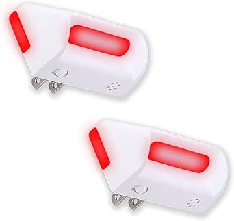 Red LED Night Light, Dusk to Dawn Sensor, Dual Lighting Mode, Guide ...