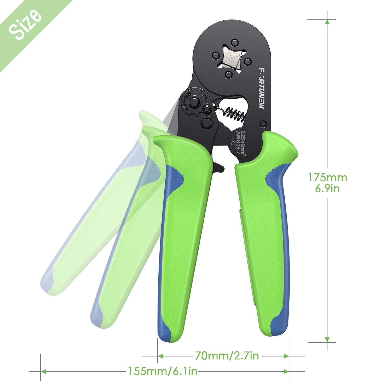 FORTUNEW® Ferrule Crimping Tool Kit, Self-adjustable Wire Crimping Tool ...