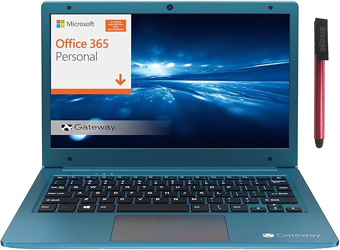 Amazon.com: Gateway 11.6" Ultra Slim Notebook Laptop Computer, Blue ...