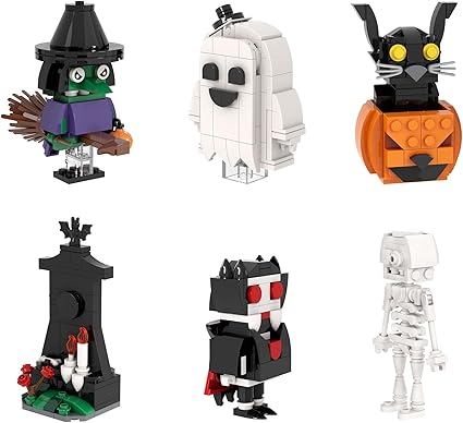 Amazon.com: MOOXI-MOC Halloween Horror Action Figures Building Set ...