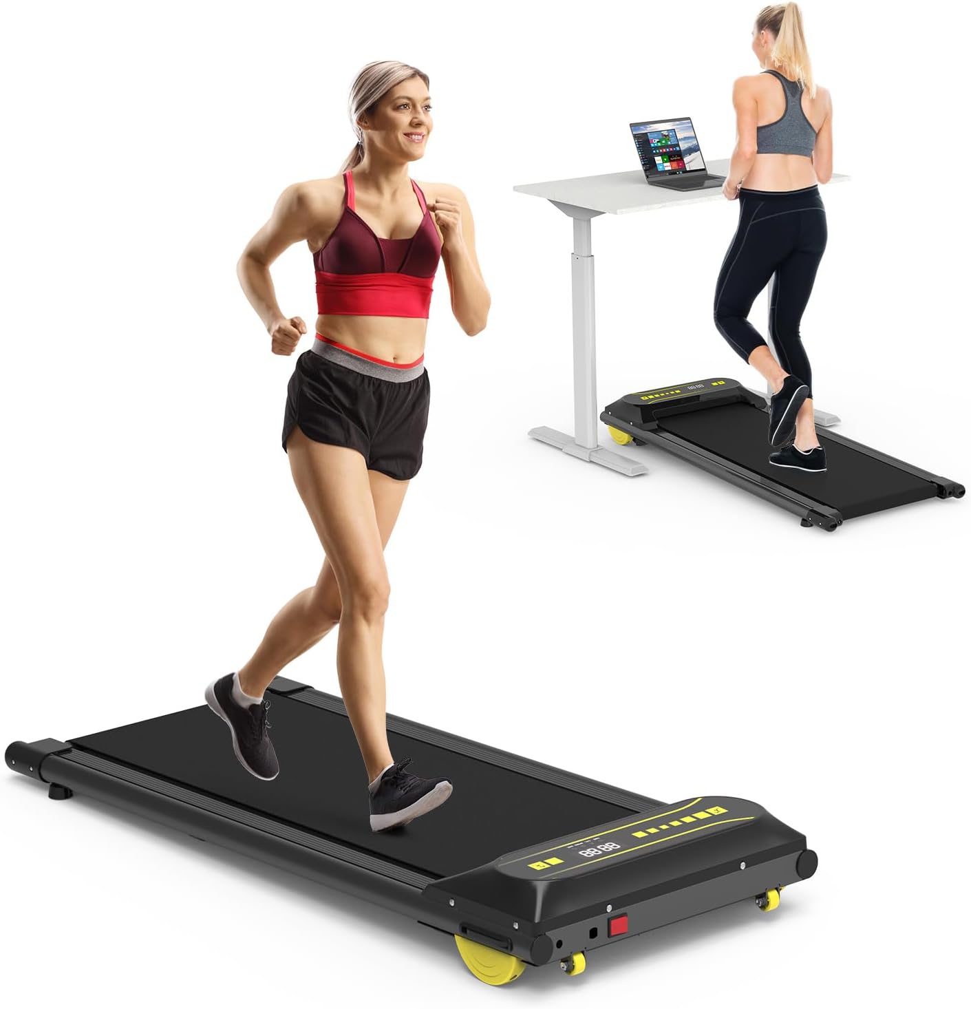 XMKEY Walking Pad Under Desk Treadmills for Home Office Use Compact ...