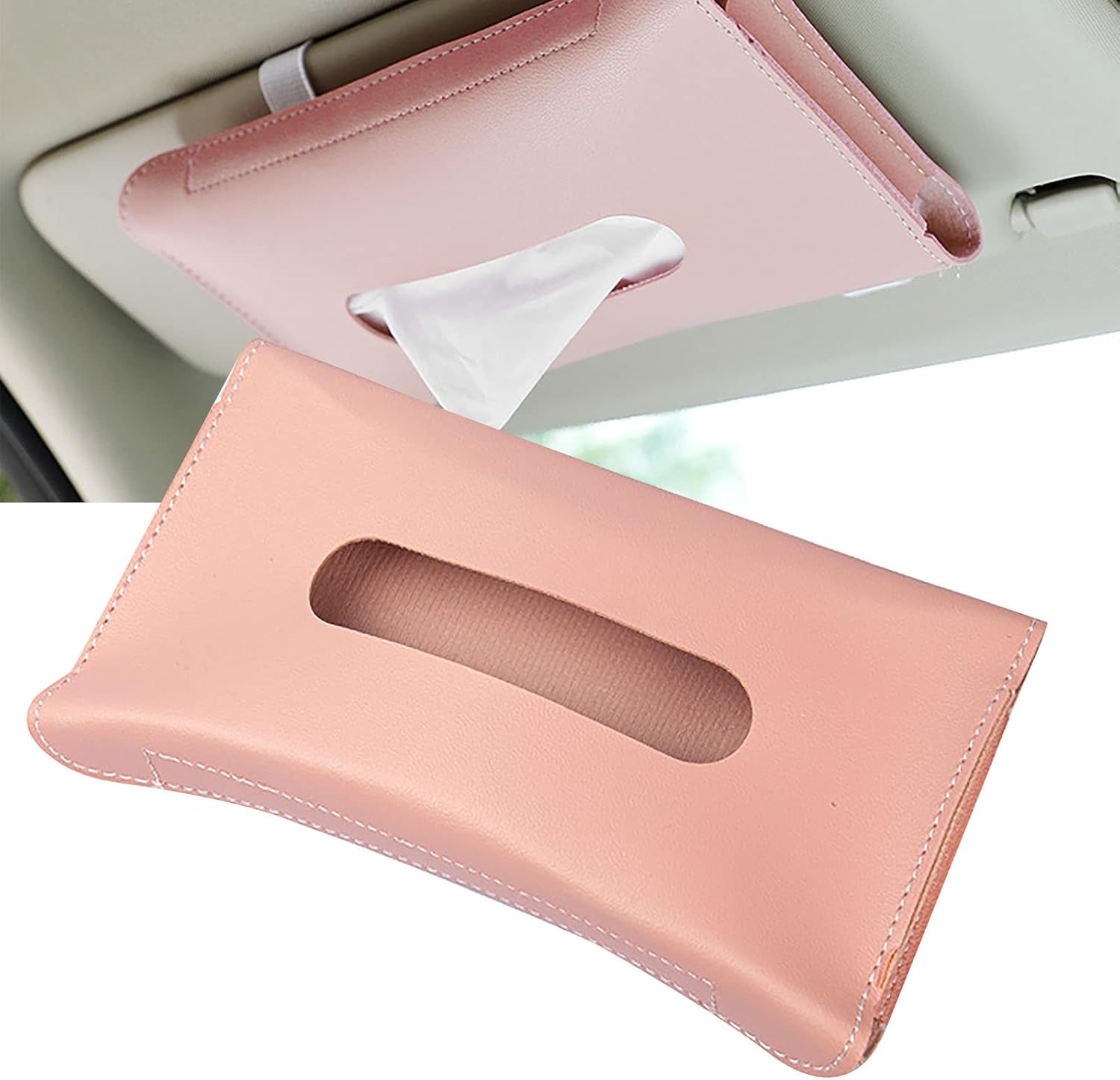 Amazon.com: Visor Tissue Mask Paper Napkin - Car Tissue Holder, PU ...