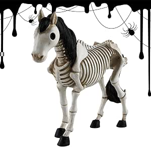 Amazon.com: Horse Skeleton Halloween Decoration, 2024 Horror Atmosphere ...