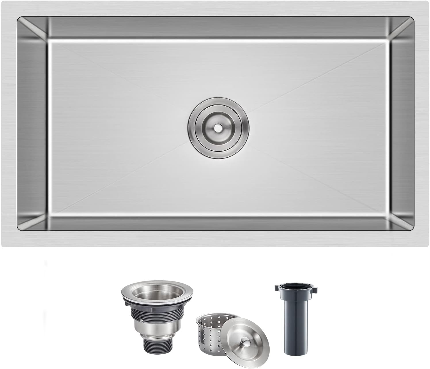 MENATT 30 x 18 Inch Undermount Kitchen Sink, 304 Stainless Steel ...