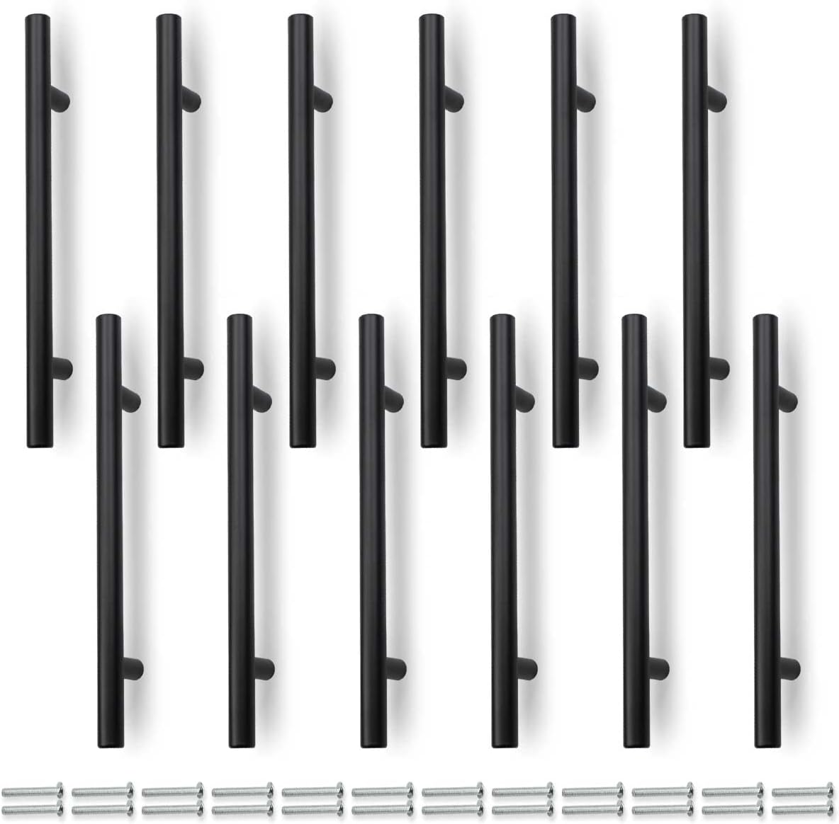Bwintech 12 Pcs 150MM (96MM Hole Center) Matte Black Cabinet Pull ...