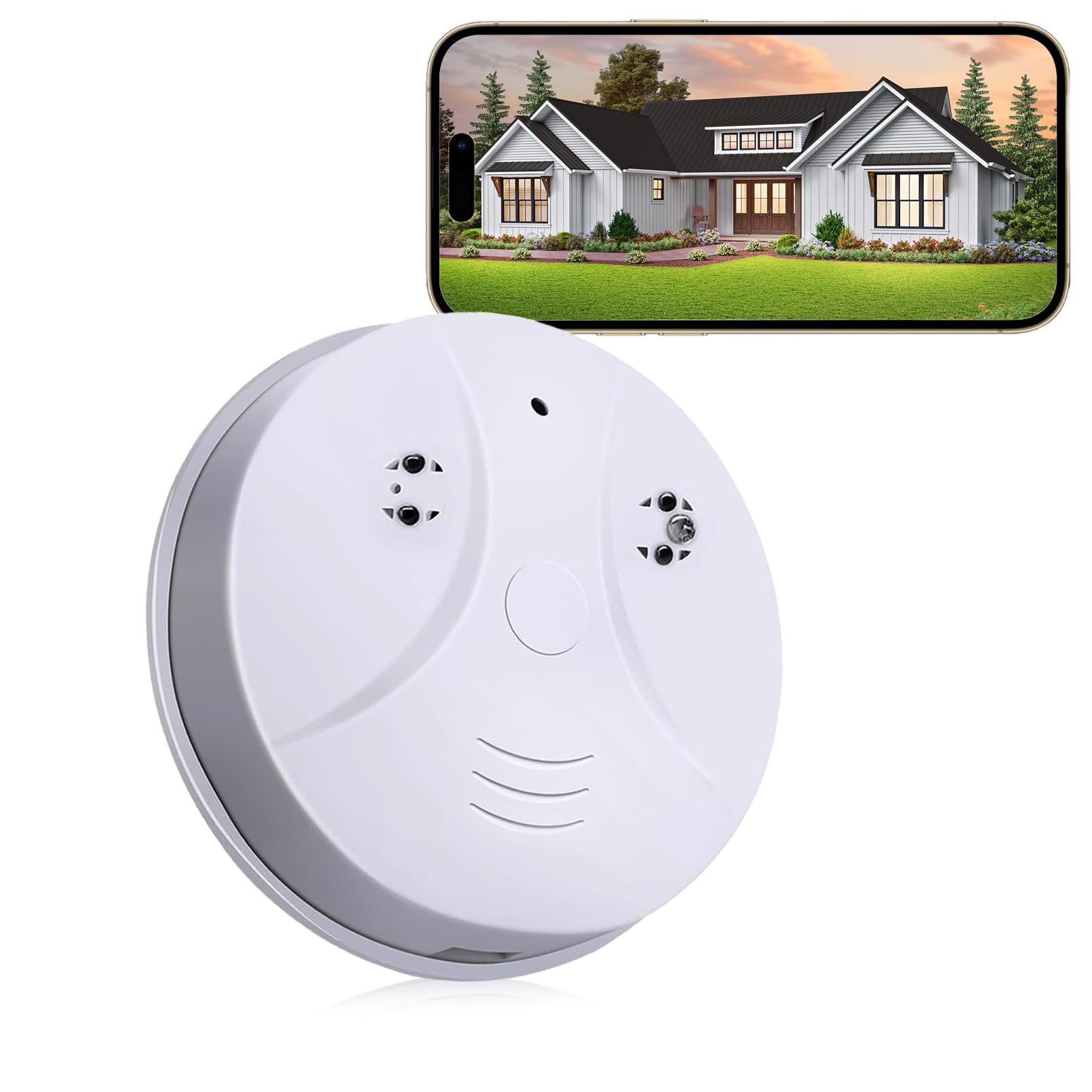 Amazon.com : DWKINPING Home Security Camera 1080P Smoke Detector Camera ...