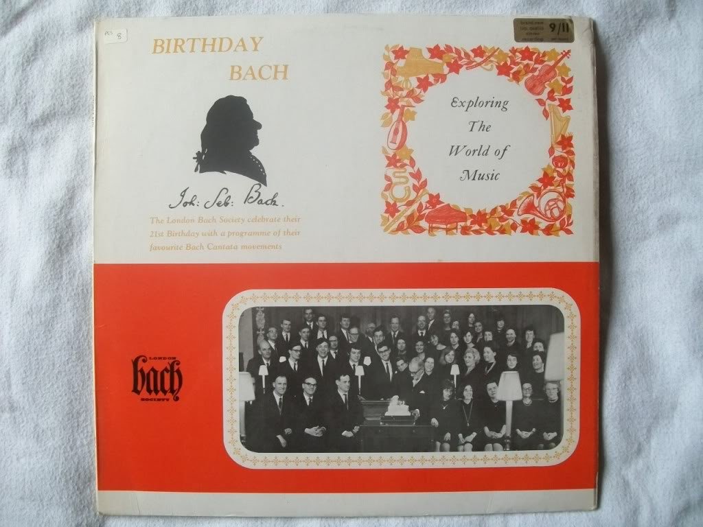 EXP 2 LONDON BACH SOCIETY Birthday Bach LP 1968 - Amazon.com Music