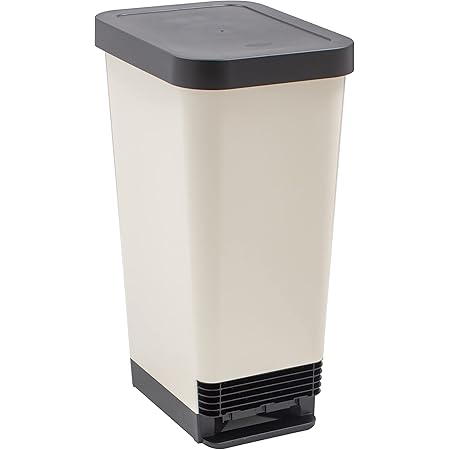 Cream Touch Top Kitchen Bin - 42L - Moda Bin With Lift Up Lid : Amazon ...